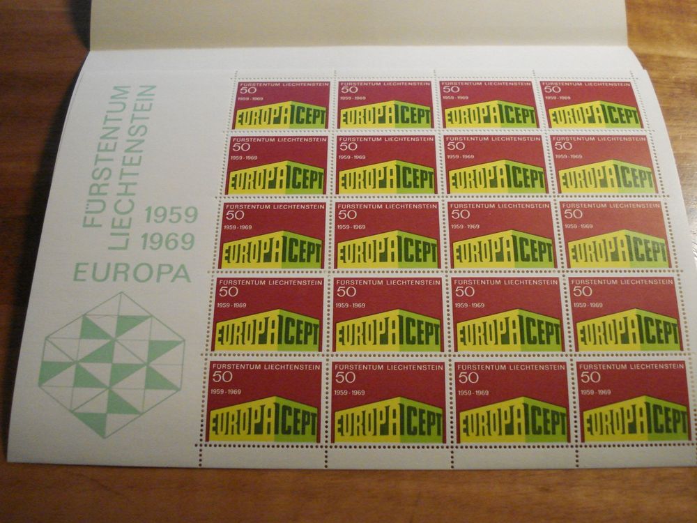 Liechtenstein Bogen Europamarken 1969 ** (Gebraucht) in Niederwil AG für CHF 1 – mit Lieferung ...