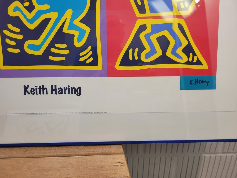 Dancers-Yellow by Keith Haring 1986/1995 Plakat Poster Bild | Kaufen ...