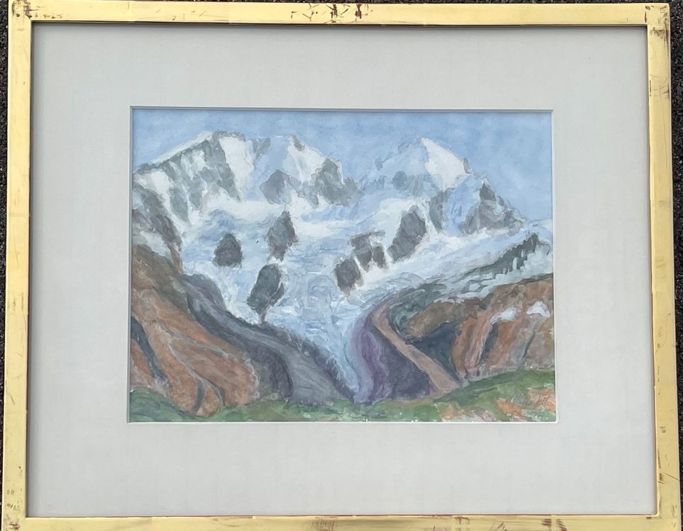 Berglandschaft Aquarell signiert | Kaufen auf Ricardo