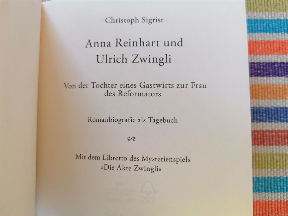 Anna Reinhard💥🌞 Ulrich Zwingli (Gebraucht) in Emmenbrücke für CHF 4.9 ...