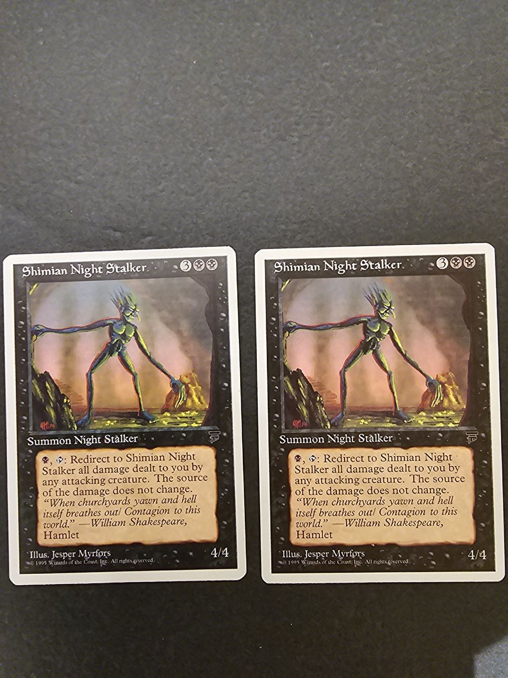 Magic The Gathering: 2 x Shimian Night Stalker, selten (Gebraucht) in ...