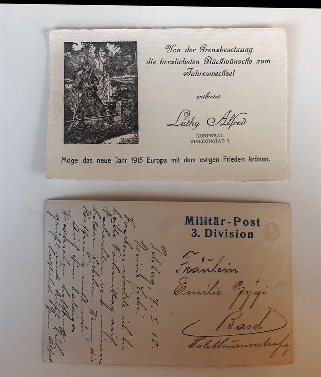 Karte der GRENZBESETZUNG 1915 + 3.Div. | Kaufen auf Ricardo
