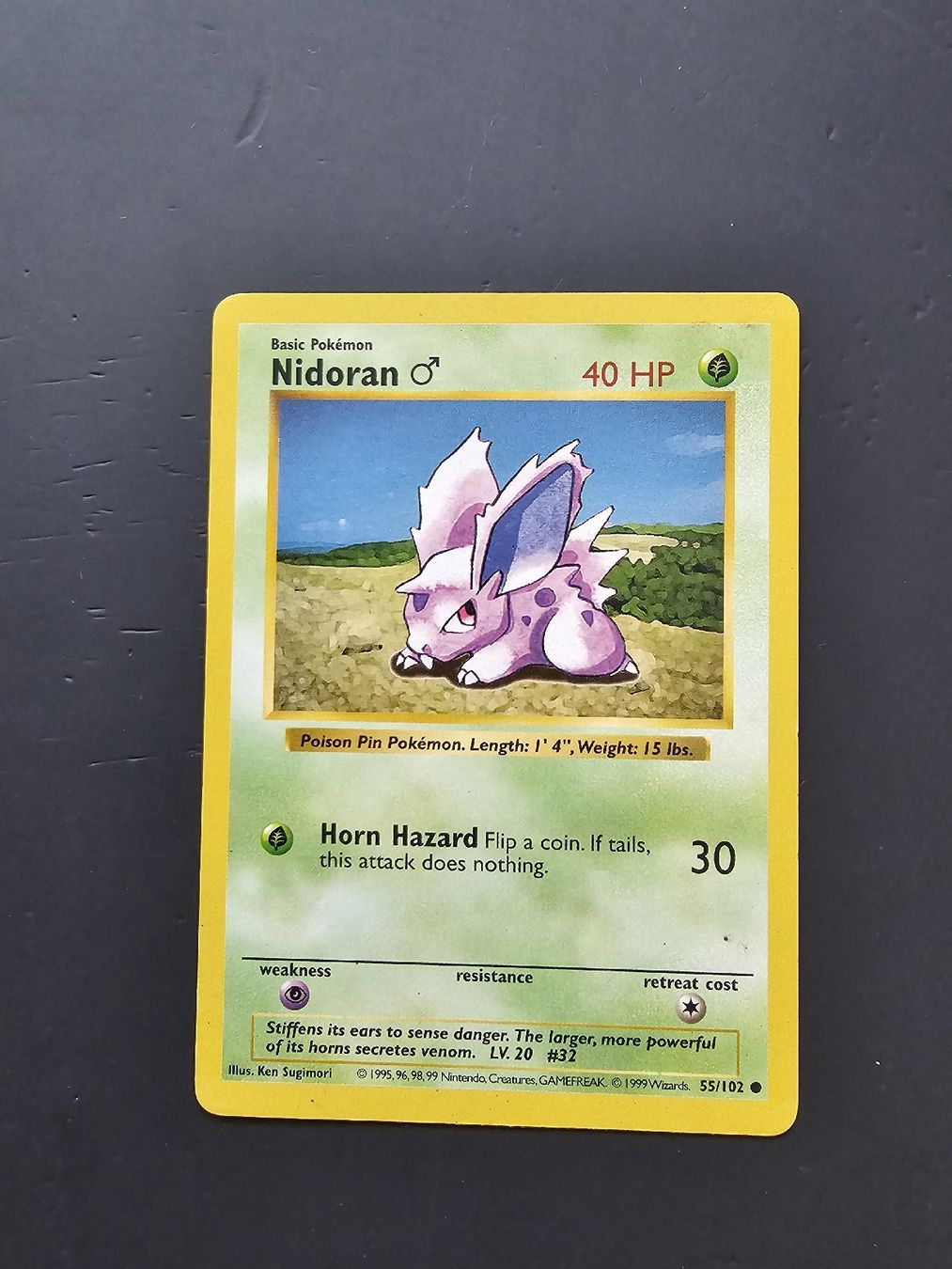Pokemon Karte Nidoran Shadowless Base Set (Gebraucht) in oberbuchsiten ...