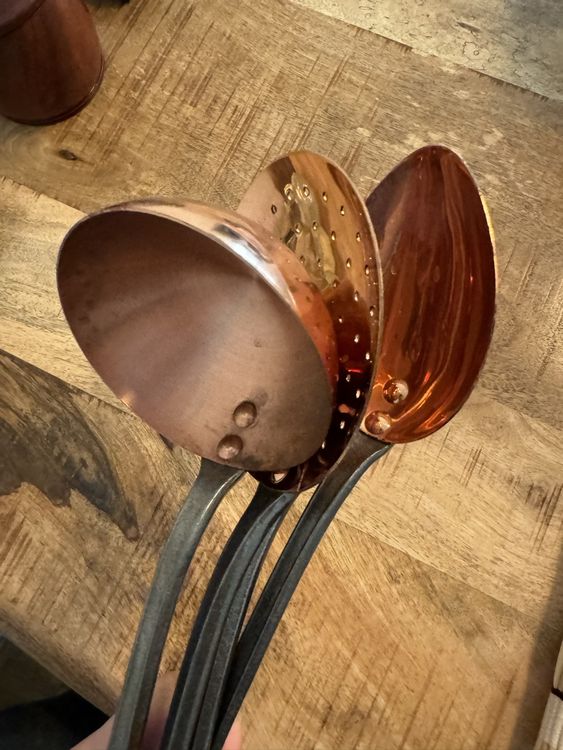 French vintage kitchen copper utensils, French rustic (Neu (gemäss ...