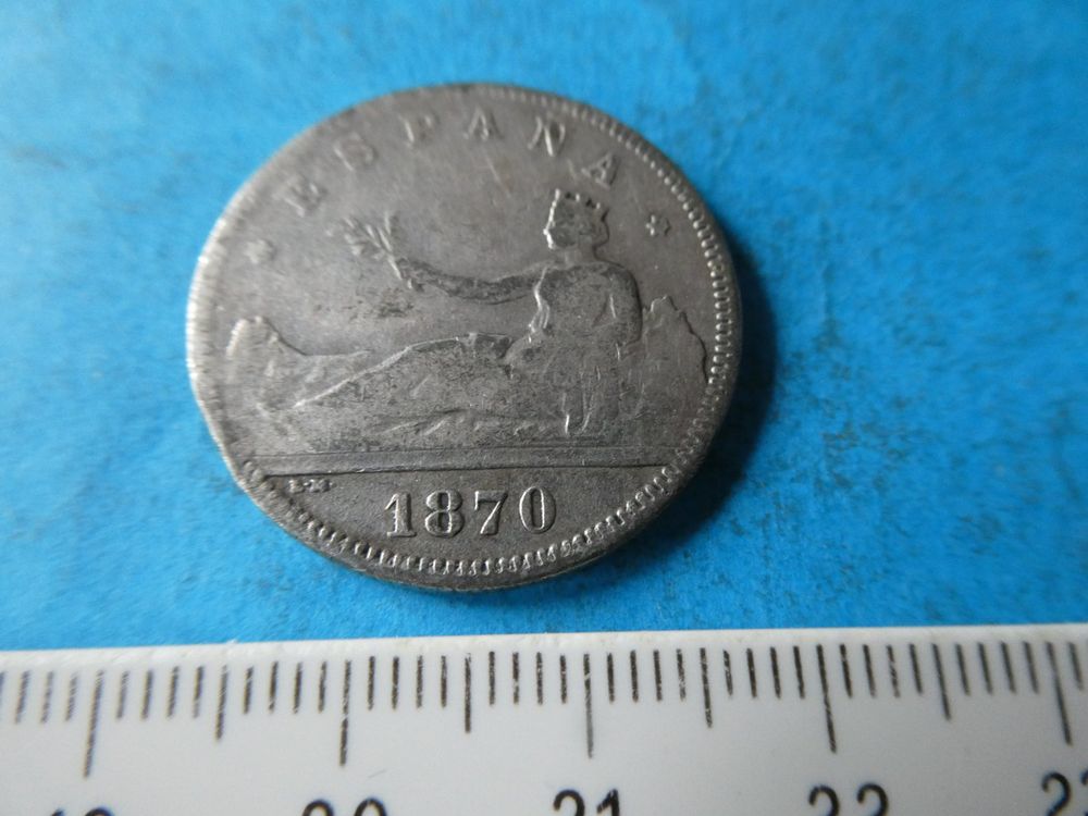 Spanien 1870, 2 Pesetas - Silber | Kaufen auf Ricardo