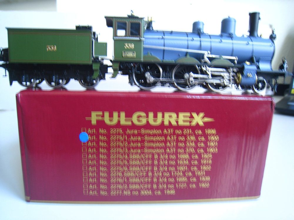 Fulgurex A3T 336 Jura-Simmplon ca. 1900, Grün/blau, 2275/1 | Kaufen auf Ricardo