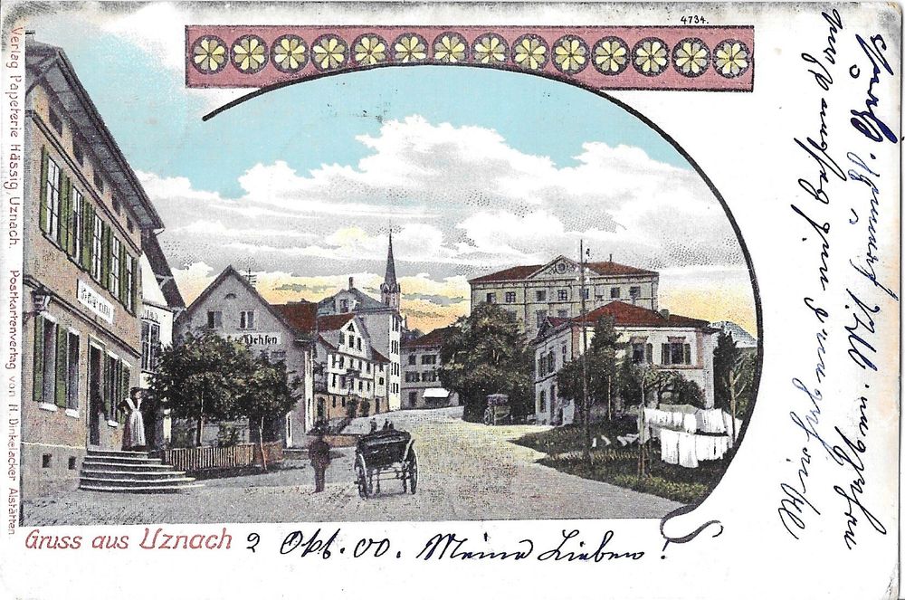 Karte Uznach 1912 (Gebraucht) in Zürich für CHF 8 – mit Lieferung auf ...