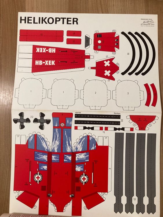 Bastelbogen Helikopter | Kaufen auf Ricardo