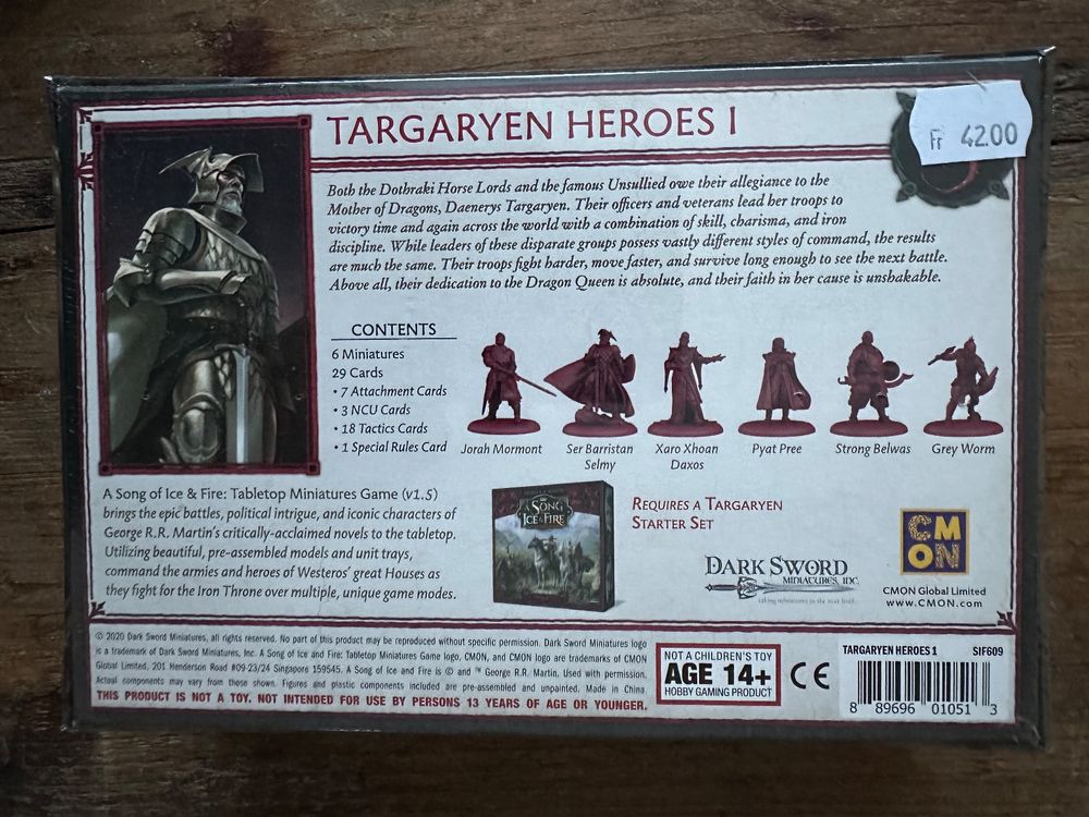 A Song of Ice & Fire: Targaryen Heroes I - Neu & OVP (Neu und ...