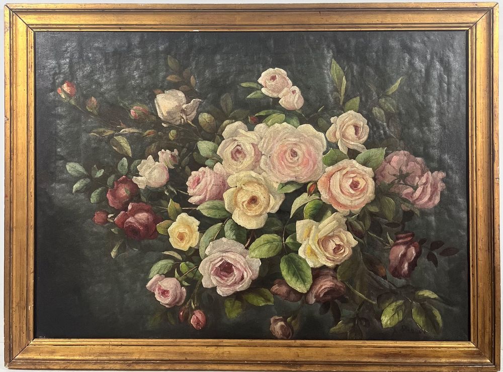 Grosse Antike Stilleben Gemälde , Unleserlich Signiert | Kaufen auf Ricardo