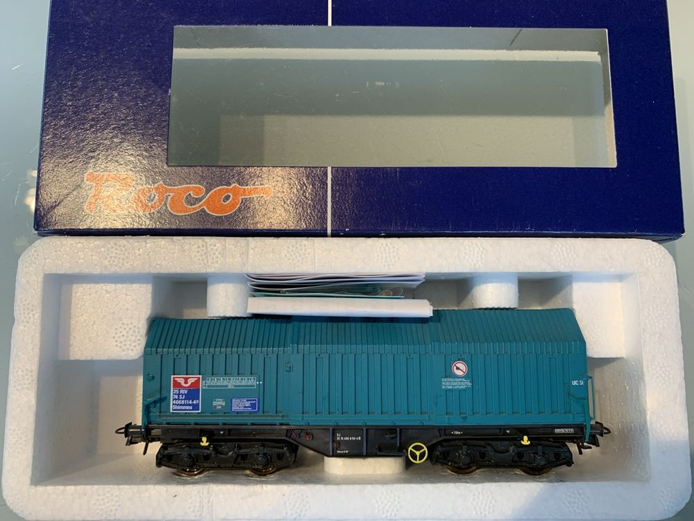 Roco 46776 Teleskophaubenwagen SJ Türkis (Gebraucht) in Rüegsauschachen ...