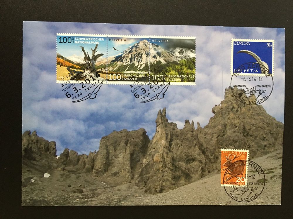 Folder 100 Jh Nationalpark ZN 1496-98 ergänzt mit Tiermarken | Kaufen auf Ricardo