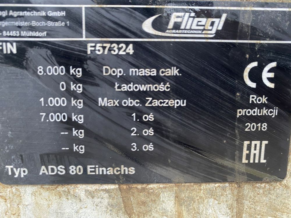 Abschiebe-Miststreuer Fliegl ADS80 | Kaufen auf Ricardo