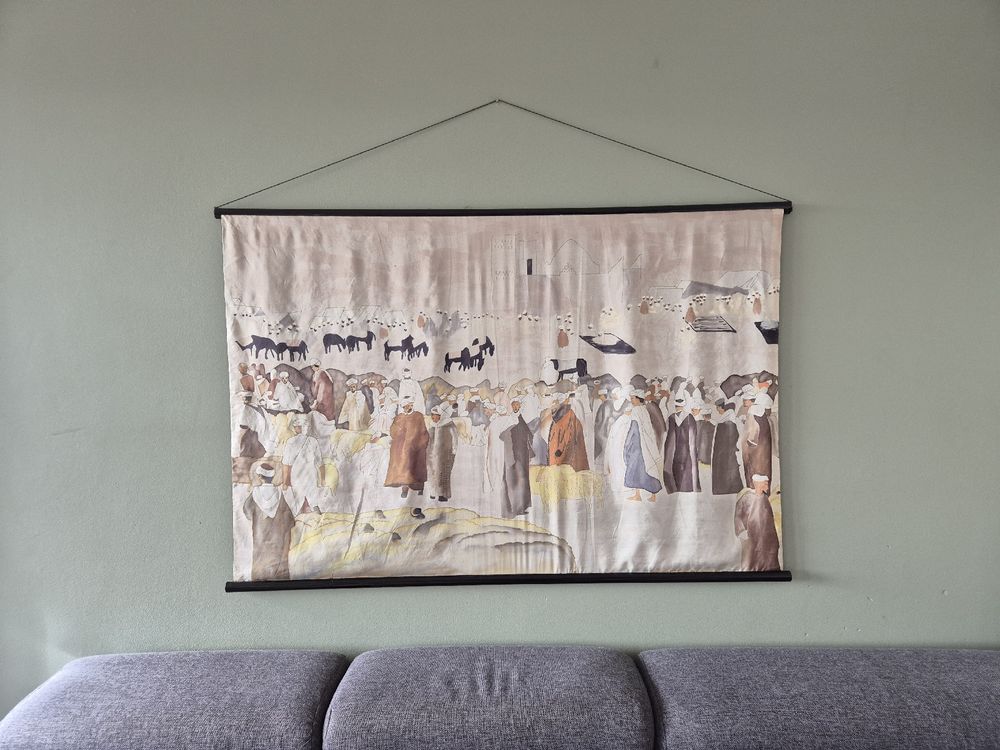Grande peinture sur soie orientaliste tableau souk scene (Gebraucht) in Tramelan für CHF 90 ...