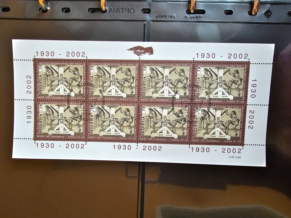 CH 2002 KL.BOGEN ET GEST. WERTZEICHENDR.D.POST (Gebraucht) in Dintikon ...