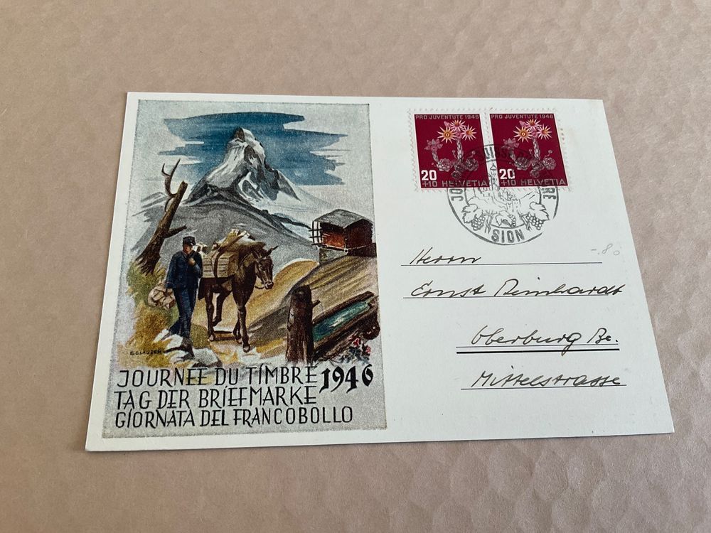 TAG DER BRIEFMARKE 1946 Postkarte | Kaufen auf Ricardo