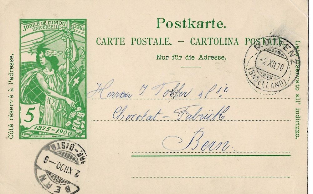 Stempel Muttenz BL, 1900 (Gebraucht) in Frauenfeld für CHF 3.8 – mit ...