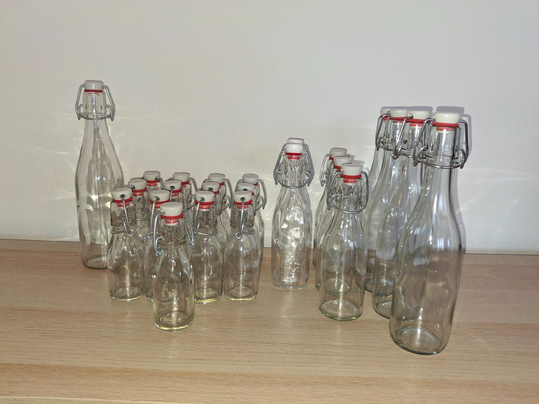 Bouteilles en verre (23 au total) avec fermeture hermétique (Gebraucht ...