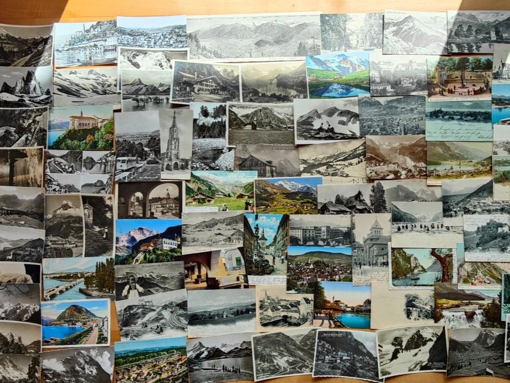 100 kleinformatige Ansichtskarten (Gebraucht) in St. Erhard für CHF 7 ...