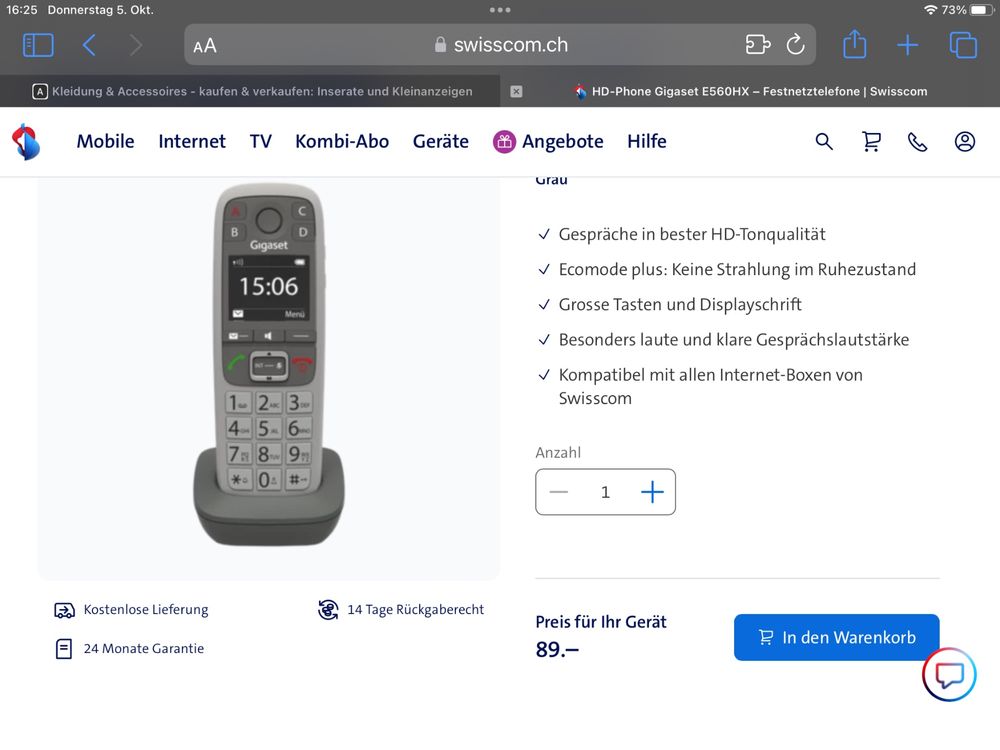 Swisscom Festnetz Telefon | Kaufen auf Ricardo
