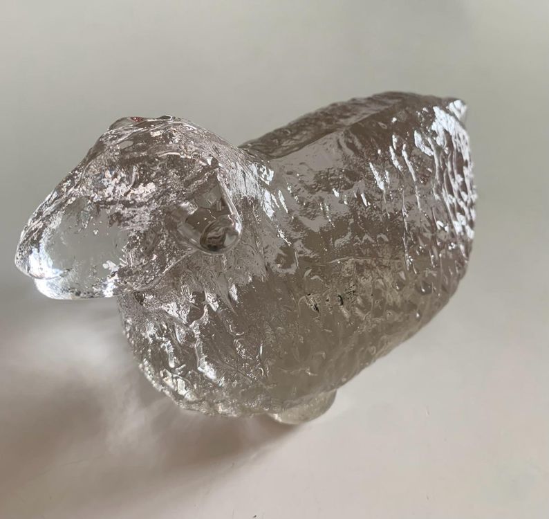 PUKEBERG Schwedisches Mid-Century Art Glas LAMM / SCHAF (Gebraucht) in ...