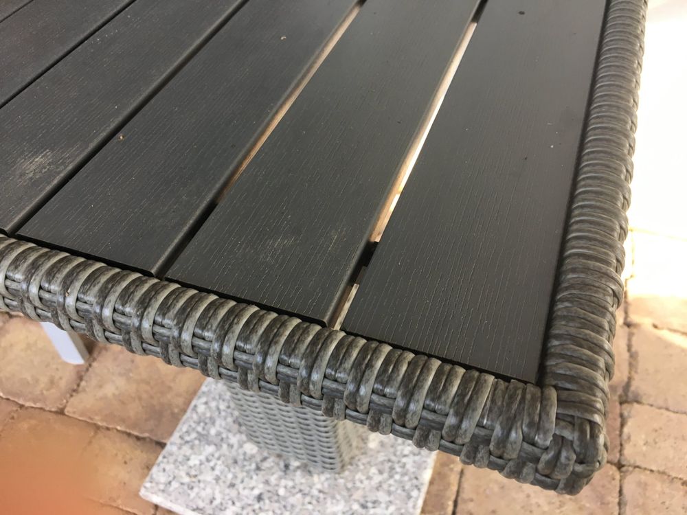 Gartenmöbel Tisch Polyrattan ,Granitplattenfuss (Gebraucht) in Lupfig für CHF 1 – nur Abholung ...