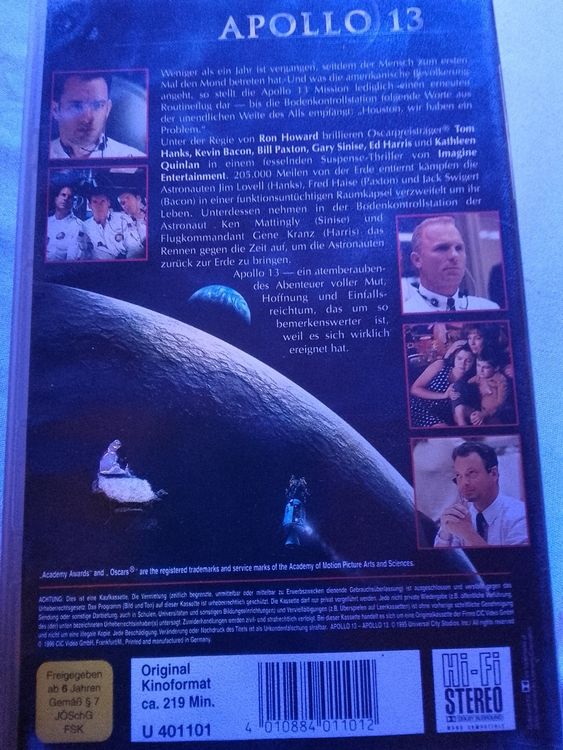 Apollo 13 (USA 1995) CIC Video VHS U401101 (Gebraucht) in Remetschwil ...