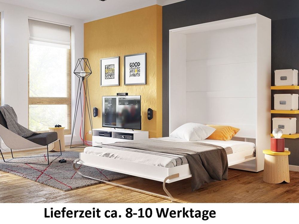 Schrankbett Wandklappbett Bett 140x200 Vertical WEISS | Kaufen auf Ricardo