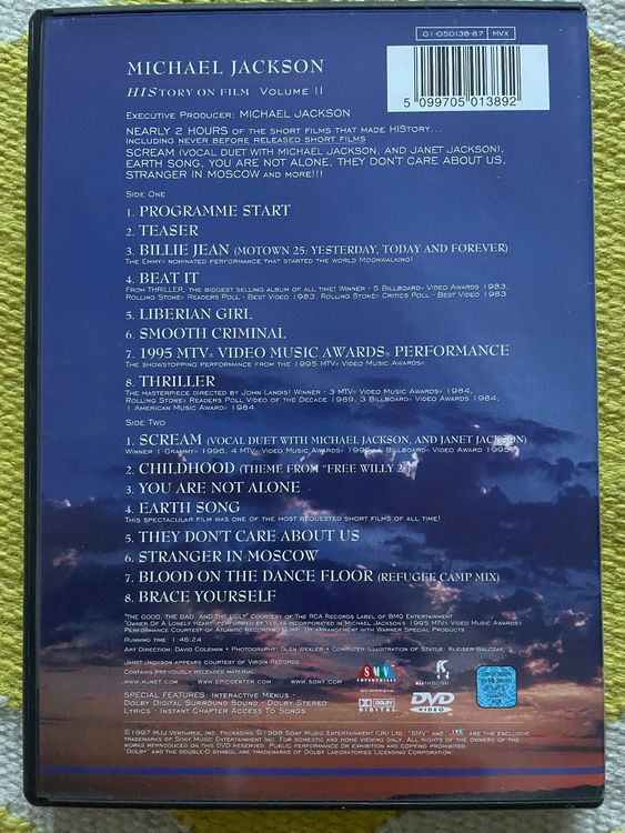 MICHAEL JACKSON-DVD HISTORY ON FILM VOL.II | Kaufen auf Ricardo