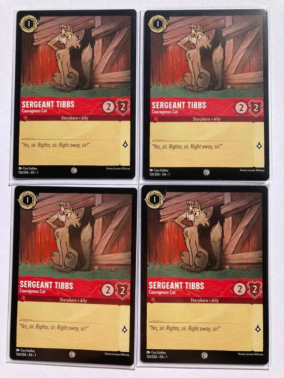 Lorcana Disney set 4 cards SERGEANT TIBBS 124/204 EN | Kaufen auf Ricardo