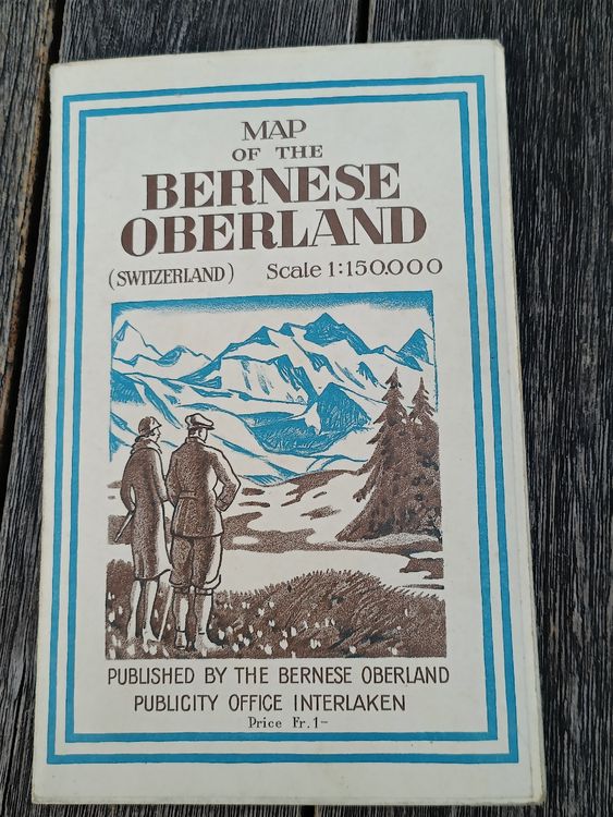 Alter Prospekt Plan / Relief Karte des Berner Oberlandes (Gebraucht) in Brugg AG für CHF 25 ...