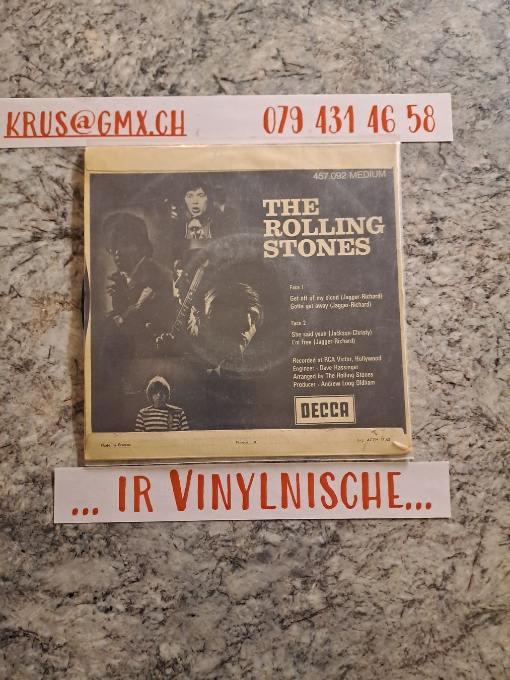 EP-Single THE ROLLING STONES "Get Out Of My Cloud" Decca (Gebraucht) in ...