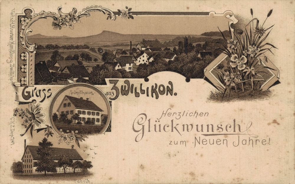 Gruss aus Zwillikon. Schulhaus, Fabrik (Gebraucht) in Bronschhofen für CHF 30 – mit Lieferung ...
