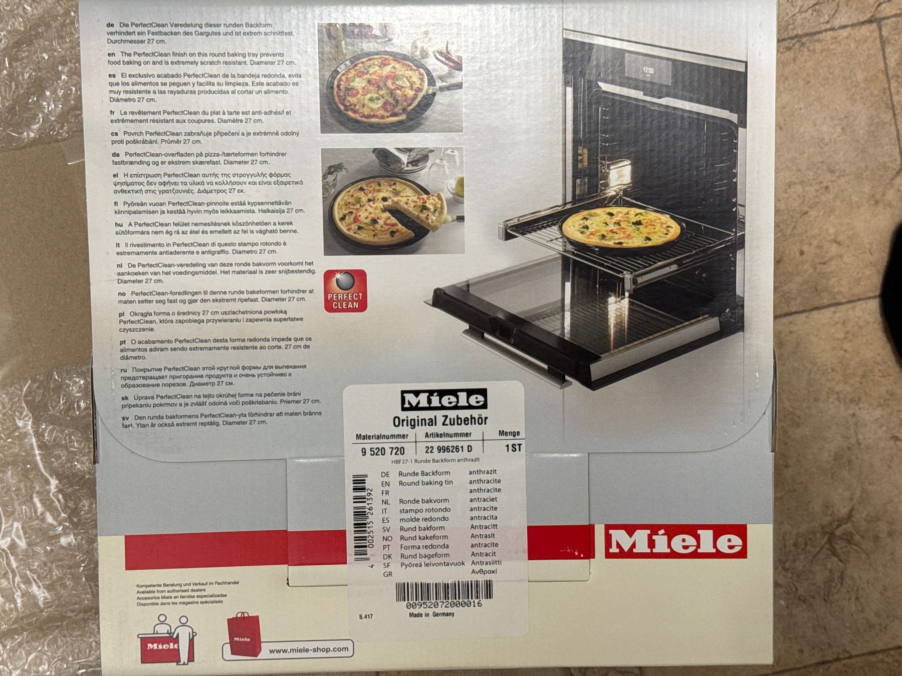 Miele Original Backofen-Blech 27 cm (Gebraucht) in Fehraltorf für CHF ...