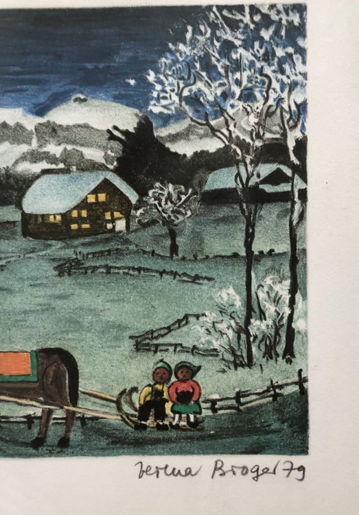Verena Broger - Lithografie - "Appenzeller Winterlandschaft" (Gebraucht) in Schaffhausen für CHF ...