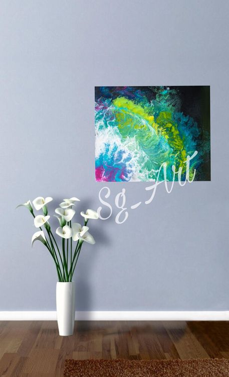 Sale Acrylbild abstrakt bunt pouring Unikat (Neu und originalverpackt) in Rheinau für CHF 90 ...