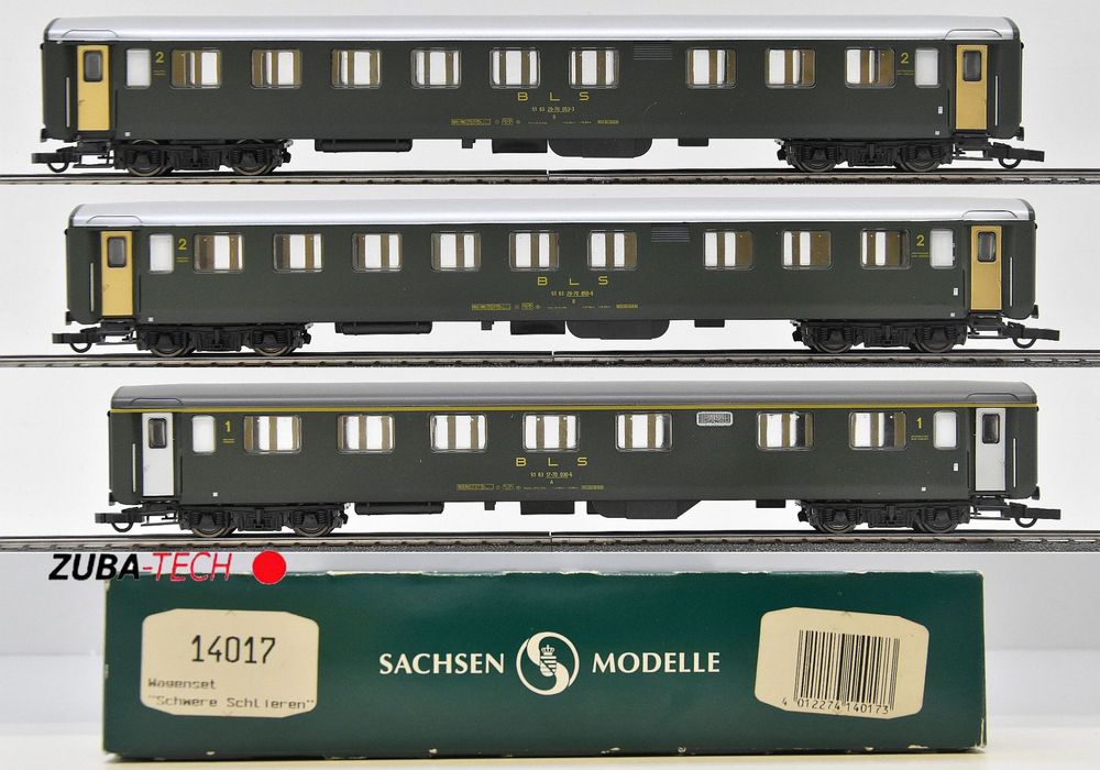 SachsenModelle 14017 Personenwagen-Set 3tlg BLS H0 GS OVP (Gebraucht ...