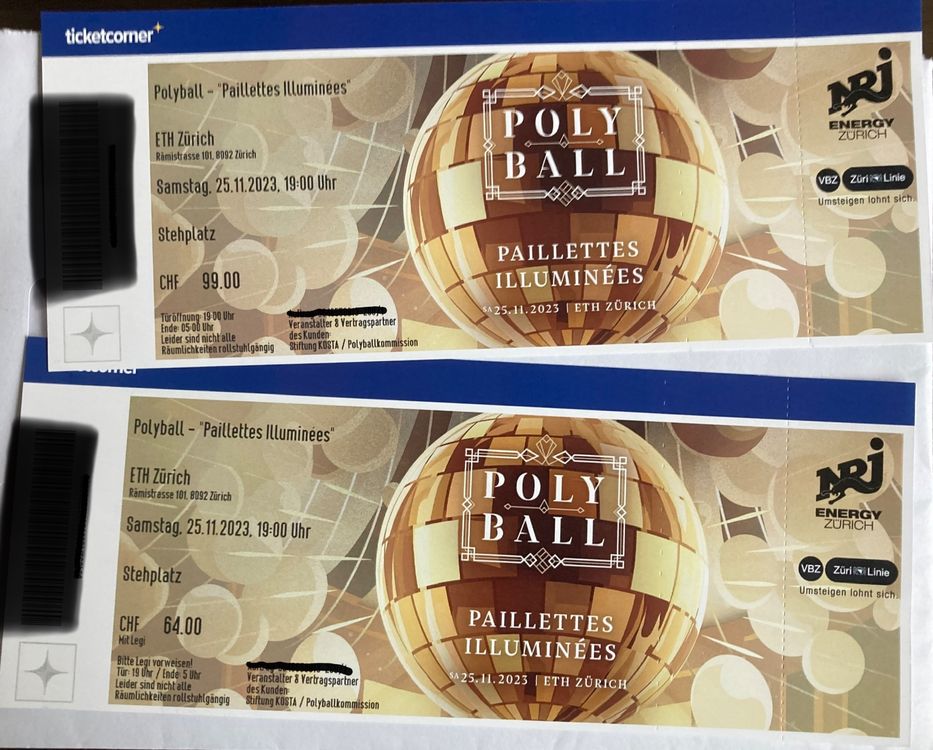 Polyball - Stehplatz (1x Normal / 1x mit Legi) | Kaufen auf Ricardo