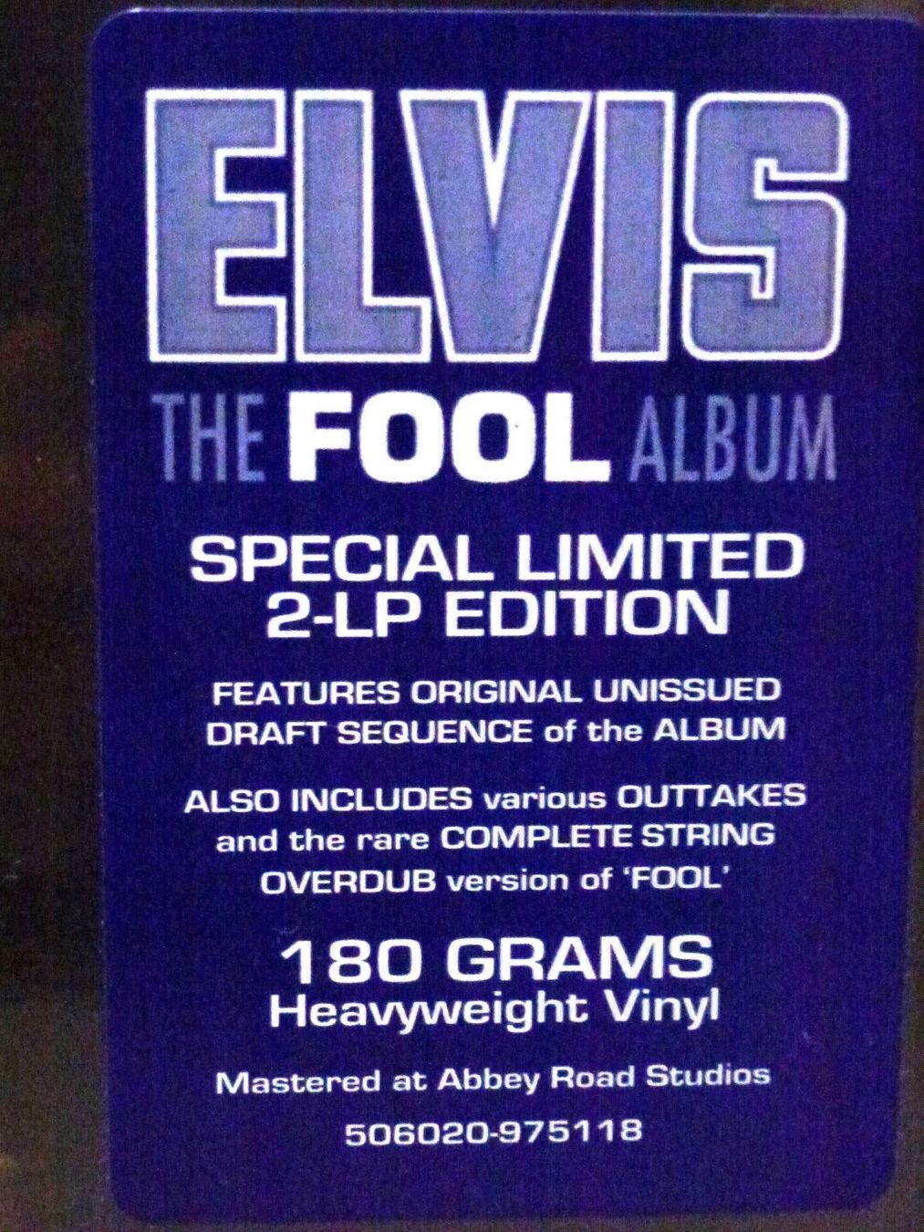 Elvis Presley - Fool (Special Limited 2LP Edition) FTD OVP! (Neu und ...