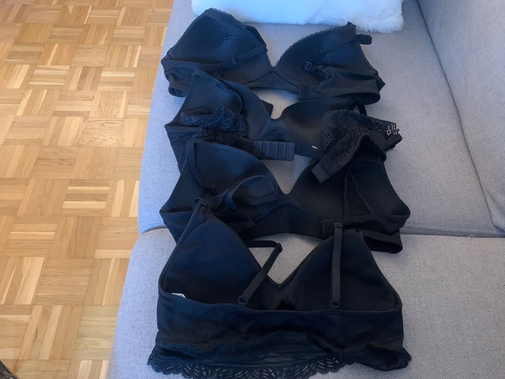 BH's, Victoria Secret, Gr. 75-85C, black, 4 Stück | Kaufen auf Ricardo