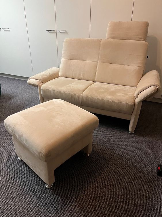 2er Sofa mit Hocker | Kaufen auf Ricardo