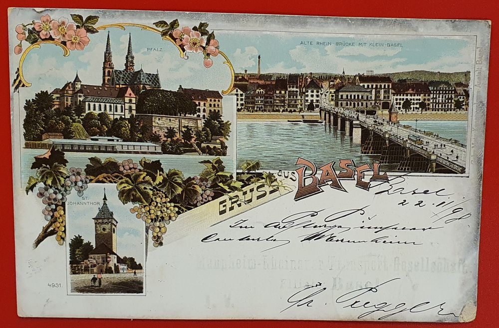 Gruss aus Basel 1898, interessante Frankatur | Kaufen auf Ricardo