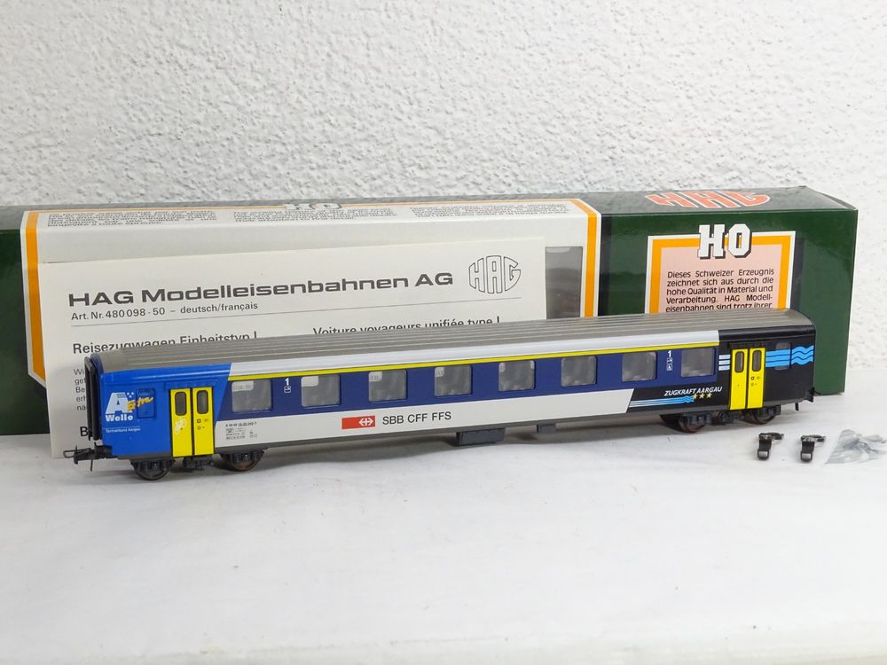 Hag 722 Zugkraft Aargau EWI 1.Klasse, SBB, NPZ, H0,WS/AC,OVP (Neu und originalverpackt) in ...