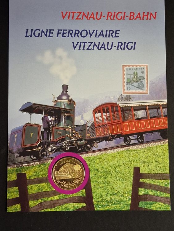 Münzbrief - Vitznau-Rigi-Bahn mit Alte Briefmarke. | Kaufen auf Ricardo