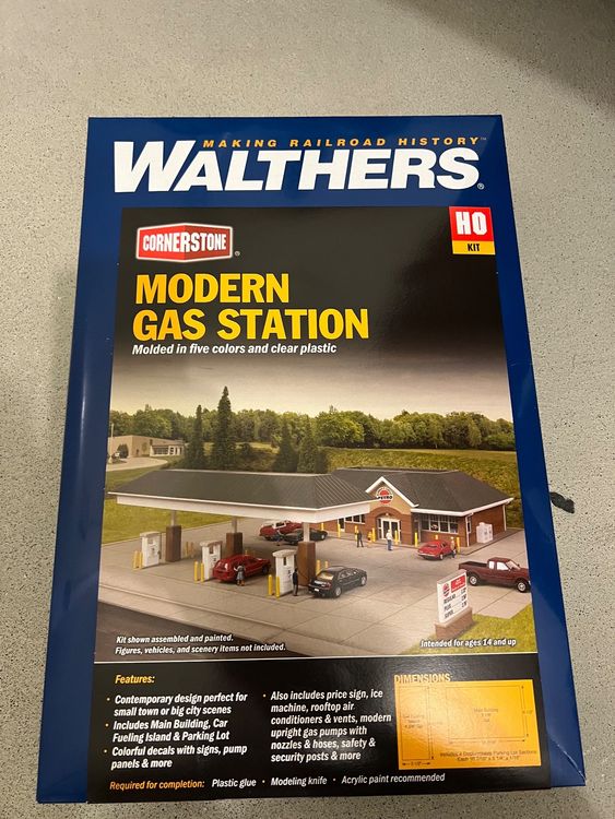 Walthers 1/87 HO Scale Modern Gas Station & Shop HO (Neu (gemäss ...