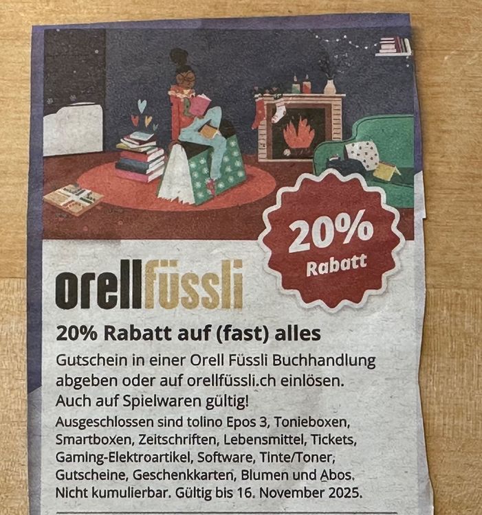 20% Gutschein Orell Füssli (Neu und originalverpackt) in Häggenschwil ...