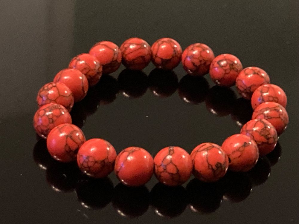 Bracelet pierres fines rouges, fait main (D'occasion) à Marly pour CHF ...