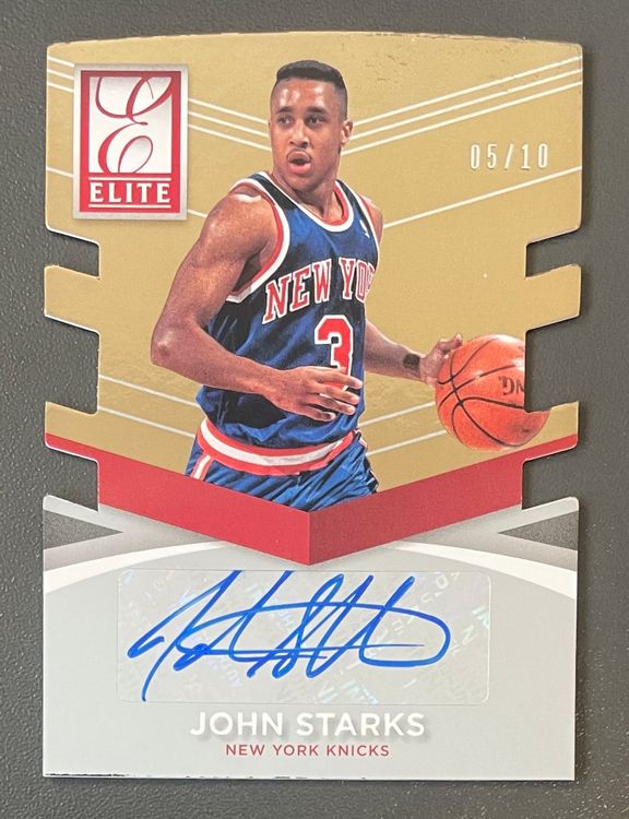 NBA John Starks 2014 Elite Die-Cut Auto Gold Numbered 05/10 | Acheter ...