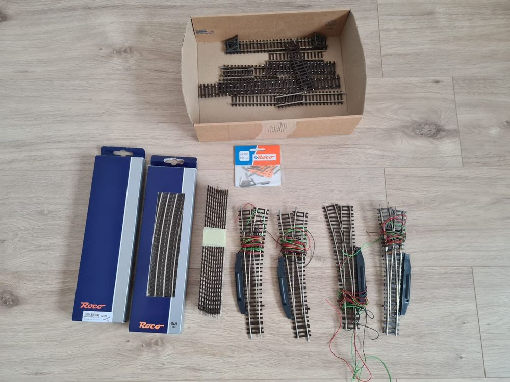 Roco Modellbahn Gleise + Weichen, gebraucht, H0. (Gebraucht) in Rehetobel für CHF 100 – mit ...