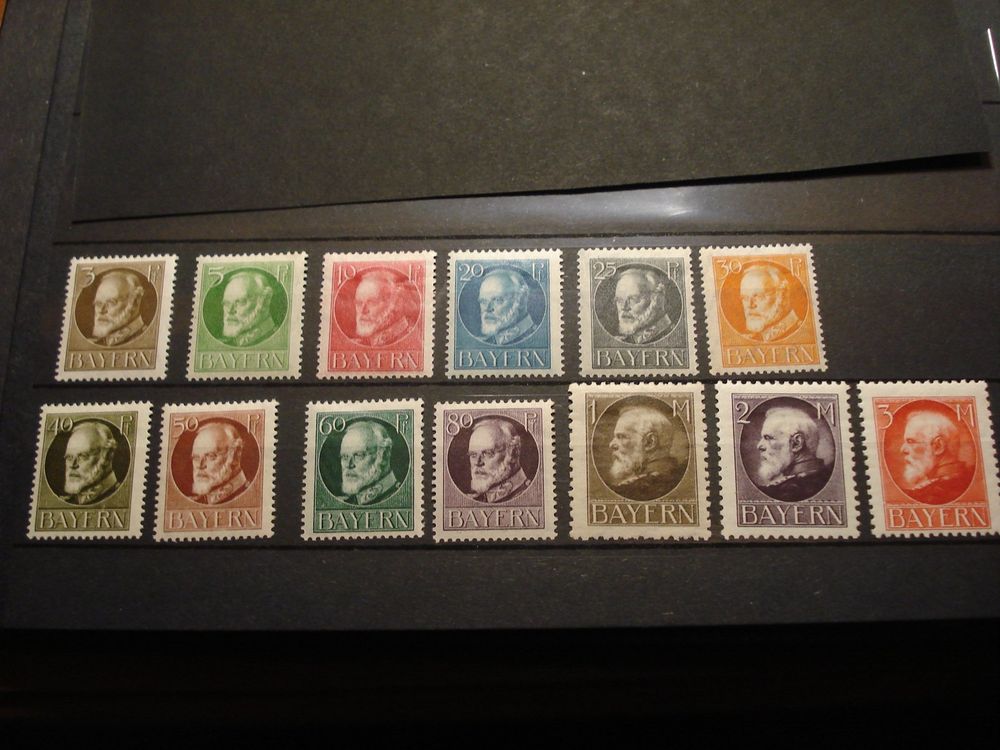 Satz Bayern 1914, * bis 3 Mark (Gebraucht) in Niederwil AG für CHF 1 ...